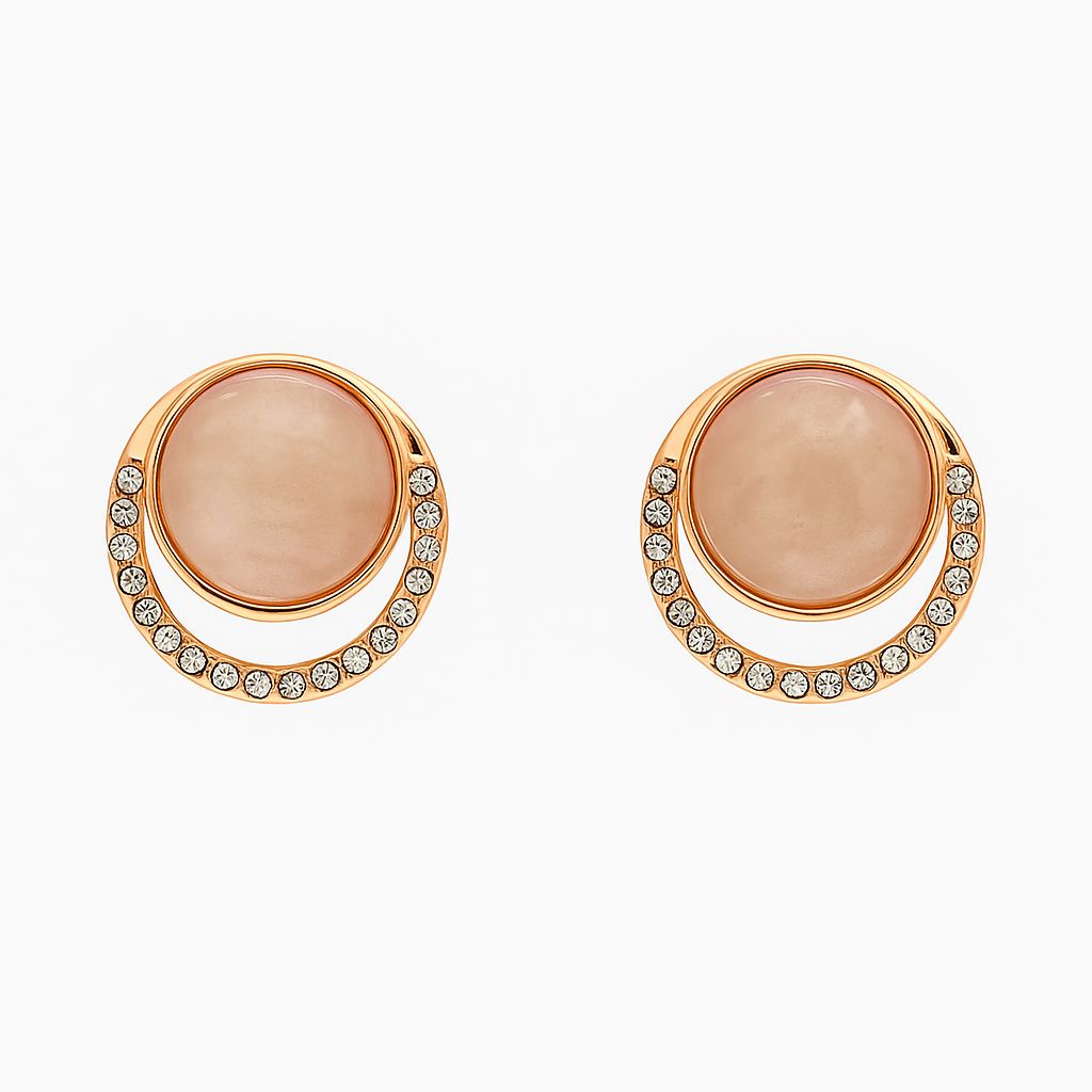 Soft pink glow the radiant elegance stone earrings